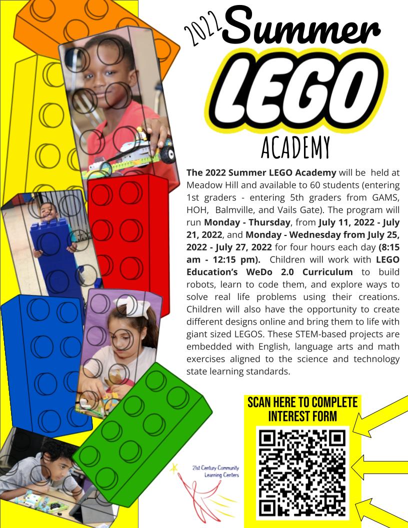 The 2022 Summer LEGO Academy is Back for the Summer!- News - NECSD