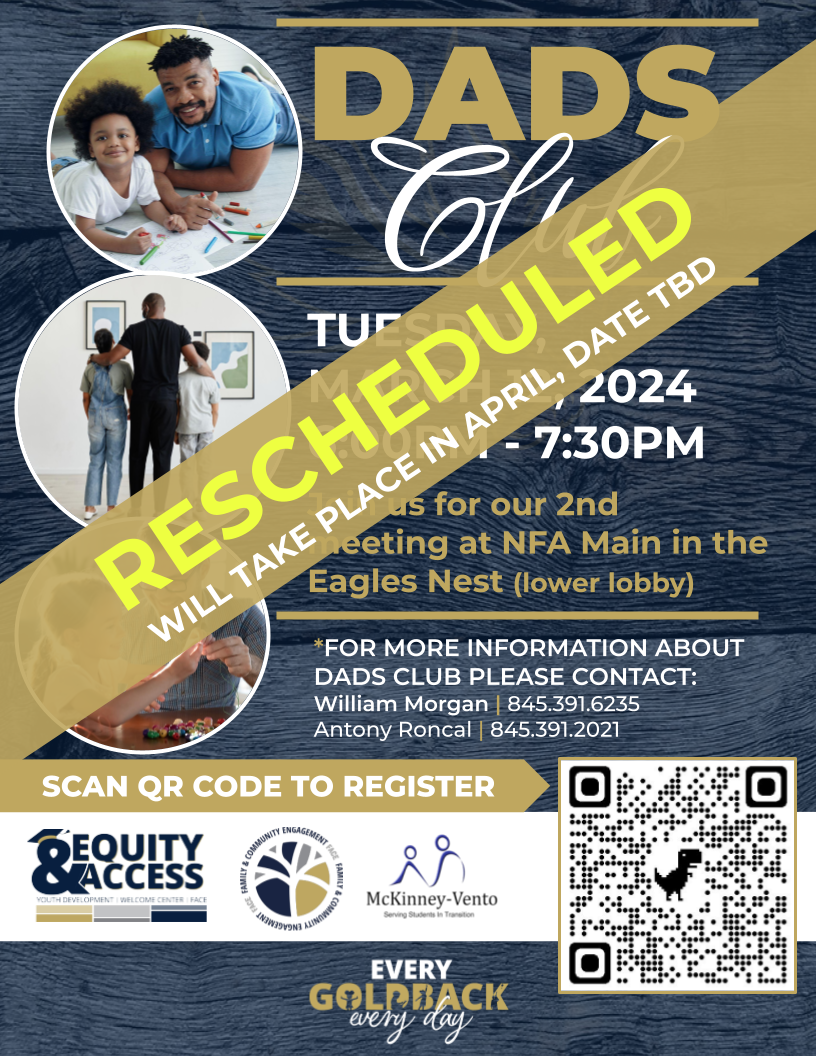 RESCHEDULED | Join us for: Dads Club- News - NECSD
