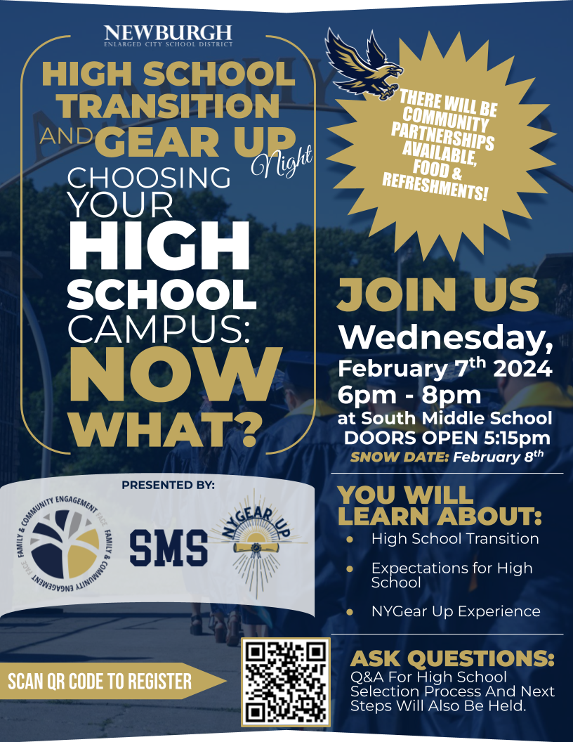 FACE and NYGear Up presents: HIGH SCHOOL TRANSITION AND GEAR UP Night ...