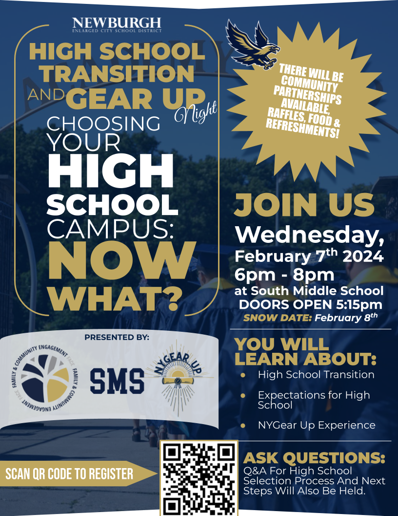 South Middle School presents: HIGH SCHOOL TRANSITION AND GEAR UP Night ...