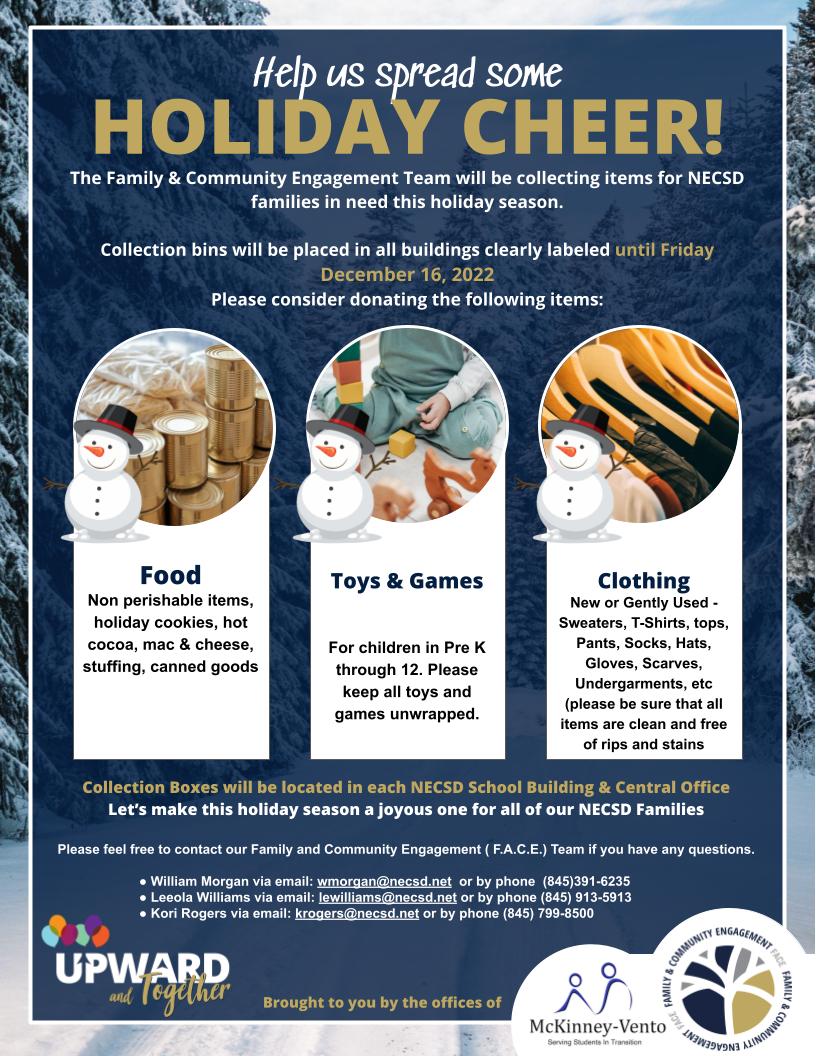 Help Us Spread Some Holiday Cheer to Families in Need!- News - NECSD